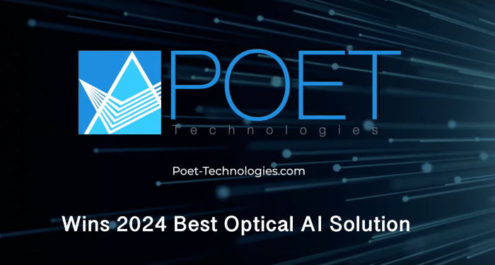 POET Technologies Receives “Best Optical AI Solution” Award at 2024 AI ...